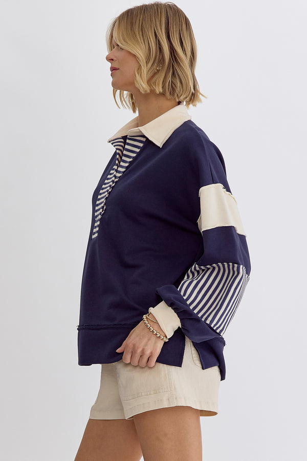 SAILOR NAVY TOP - White Rock Country Rags & Doodads LLC