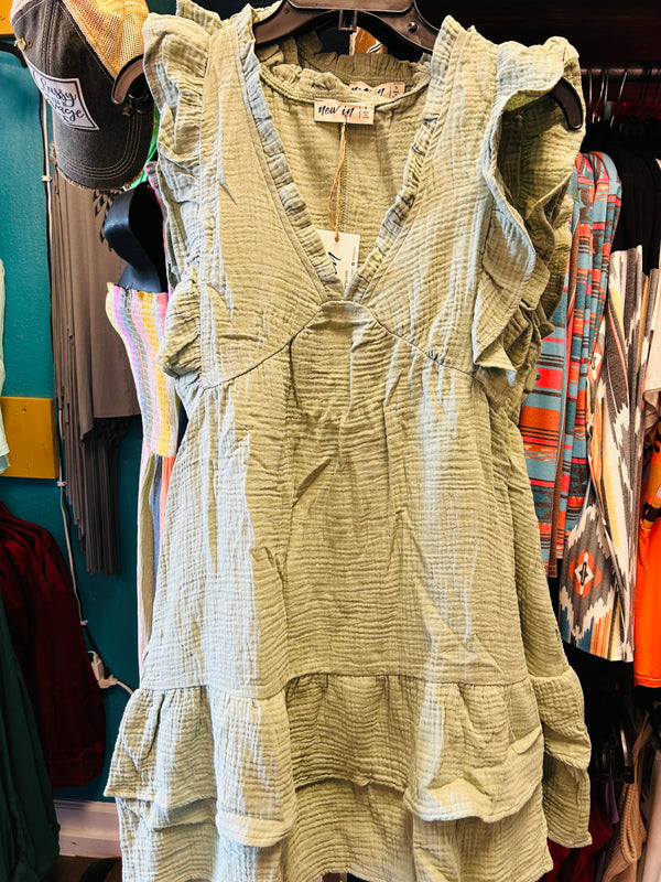 EMMA SAGE DRESS - White Rock Country Rags & Doodads LLC