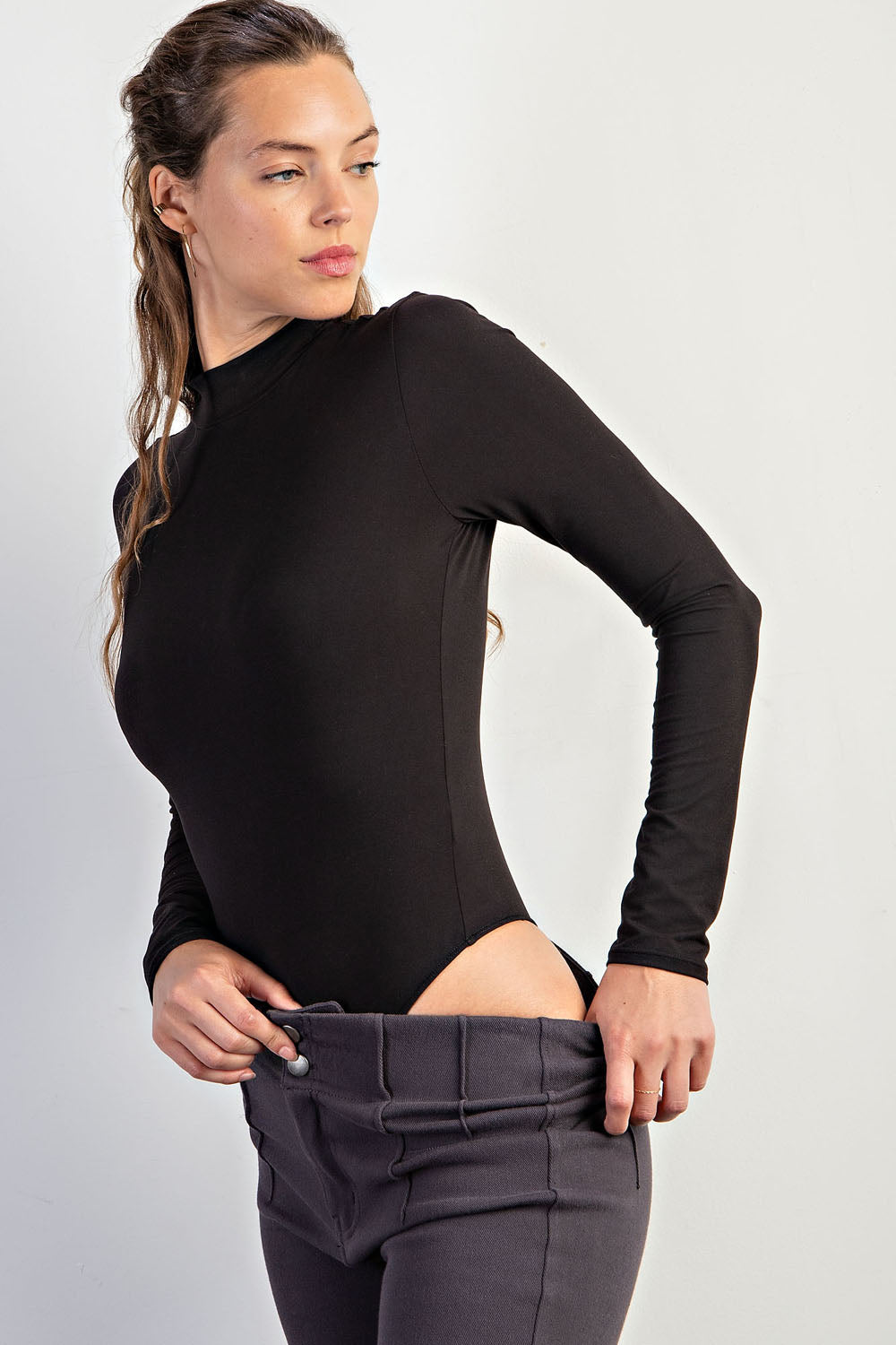 AMAYAH BLACK BODYSUIT - White Rock Country Rags & Doodads LLC