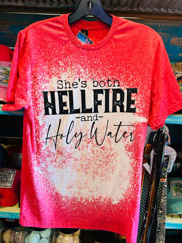 HELL FIRE & HOLY WATER TEE - White Rock Country Rags & Doodads LLC